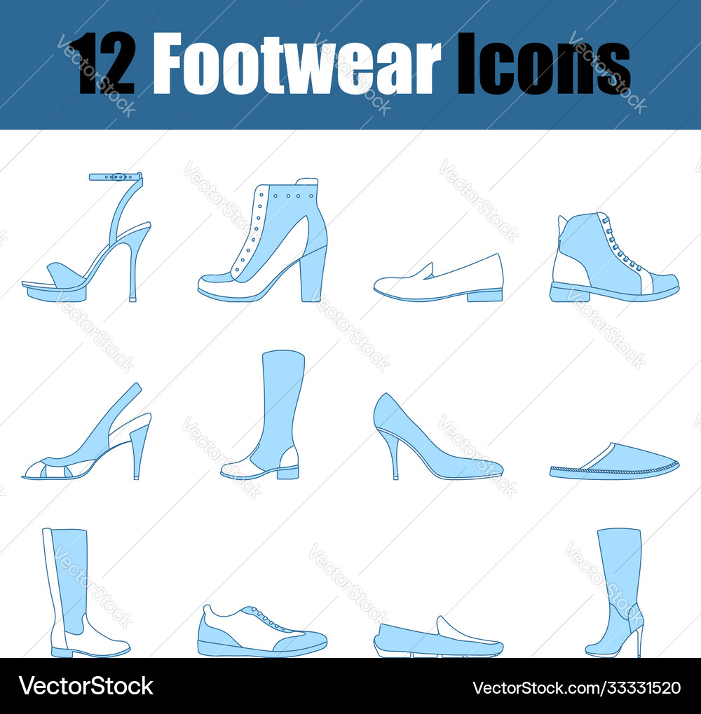 Footwear icon set Royalty Free Vector Image - VectorStock