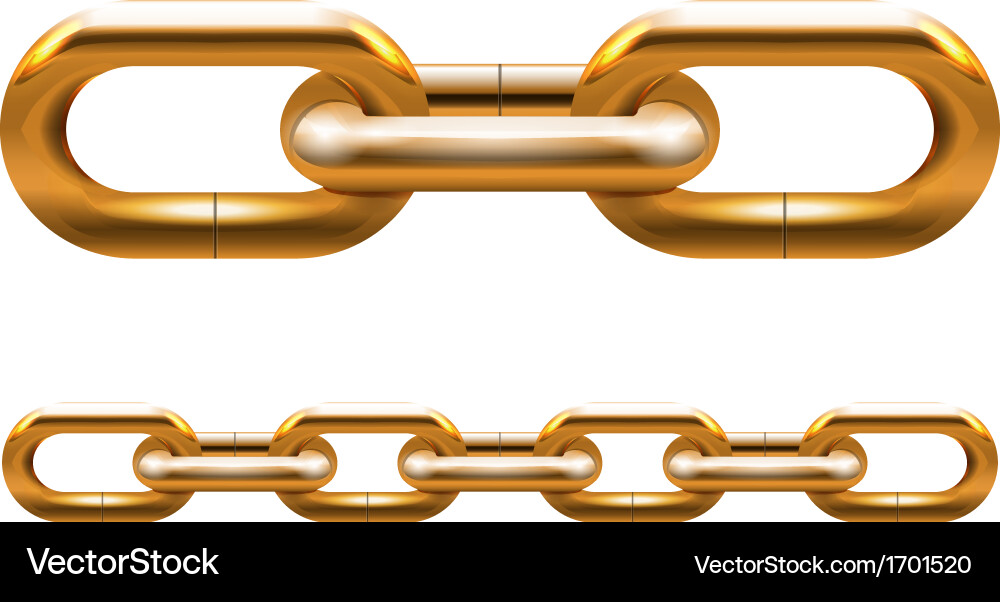 Golden chain Royalty Free Vector Image - VectorStock