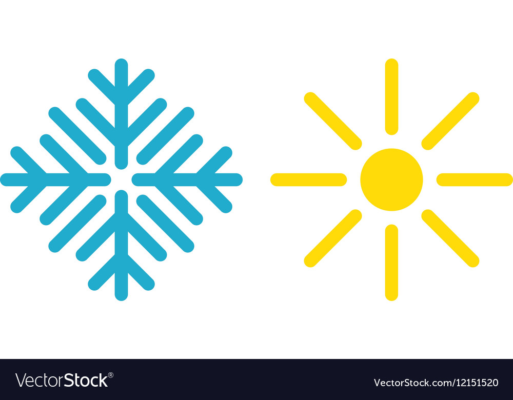 Hot and cold symbol Royalty Free Vector Image - VectorStock Hot and cold symbol Royalty Free Vector Image - VectorStock