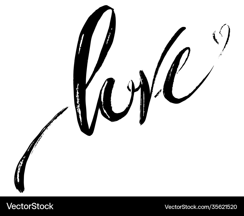 Love hand drawn brush calligraphy i Royalty Free Vector