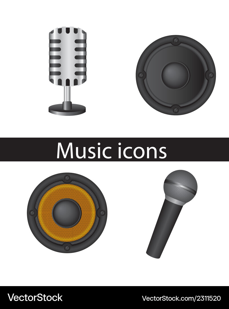 Music icons over white background Royalty Free Vector Image