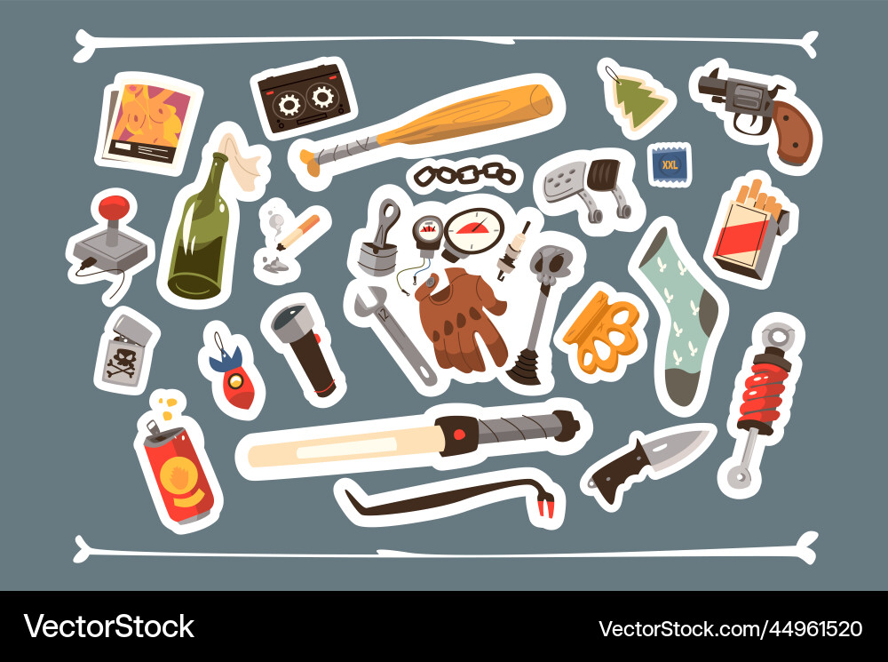 Tools and equipment for men set Royalty Free Vector Image