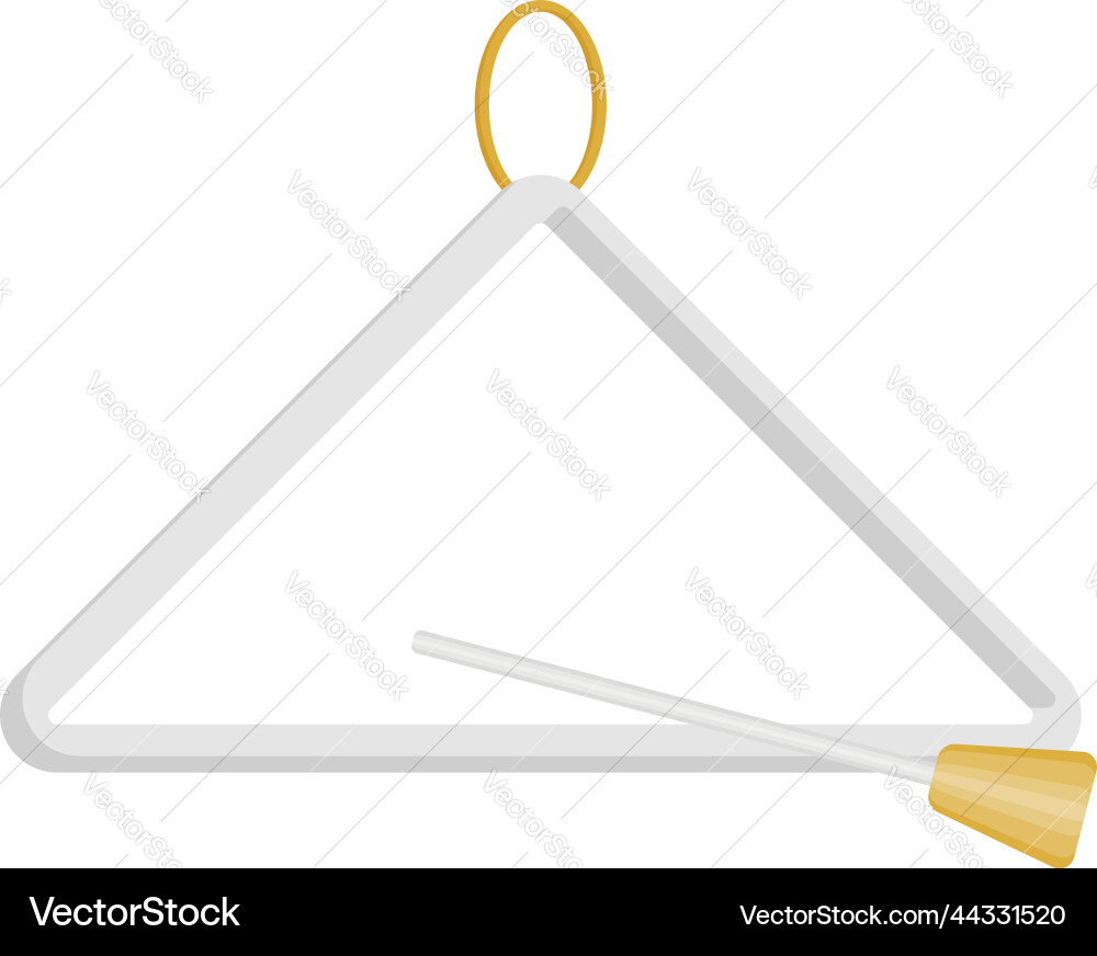 Triangle musical instrument on a white background Vector Image