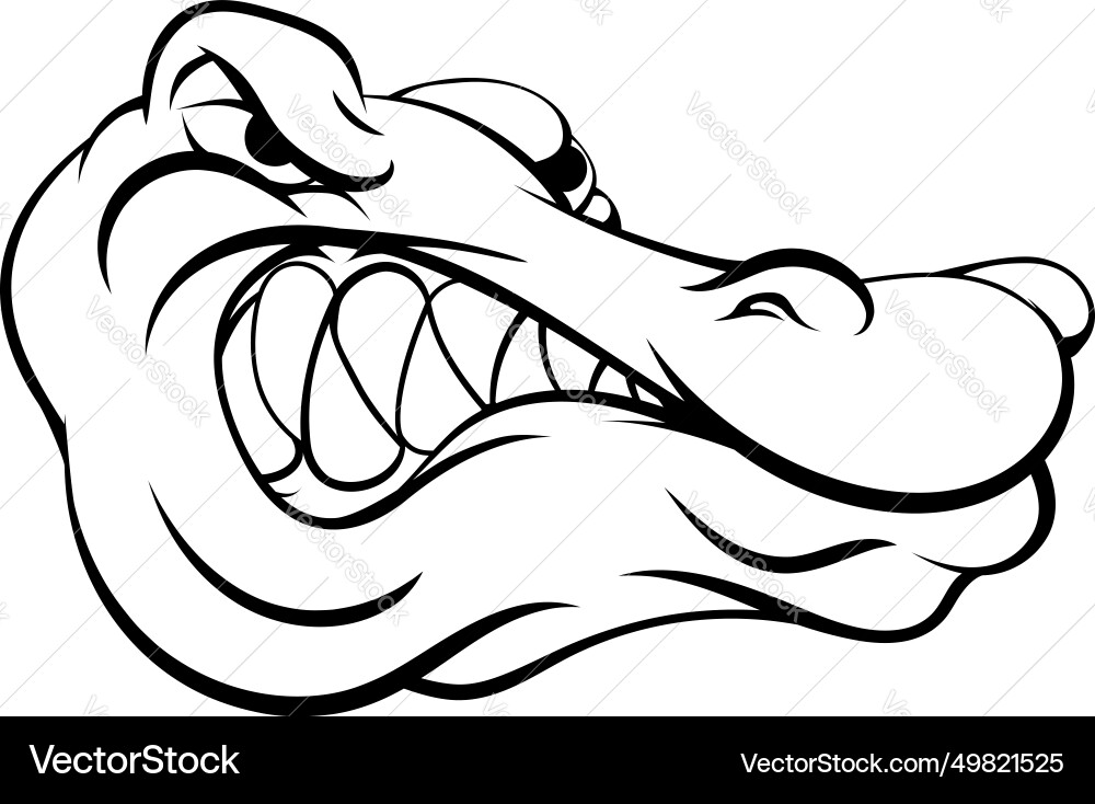 Alligator or crocodile mascot Royalty Free Vector Image