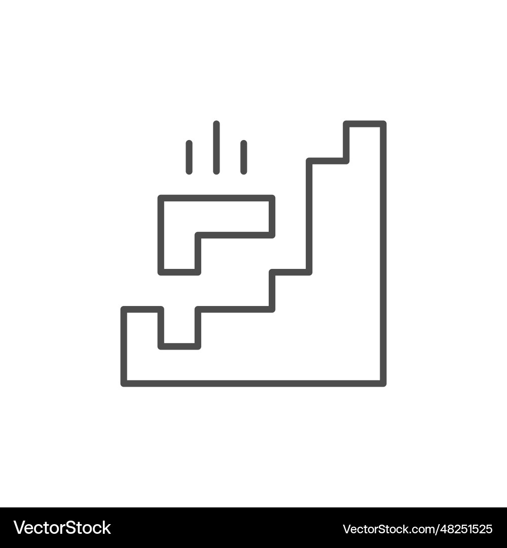 Block puzzle line outline icon Royalty Free Vector Image