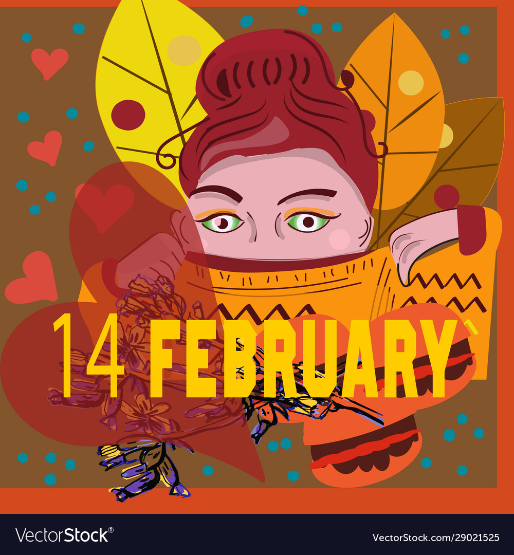 Cute Posters Valentines Day Greetings Heart Vector Image