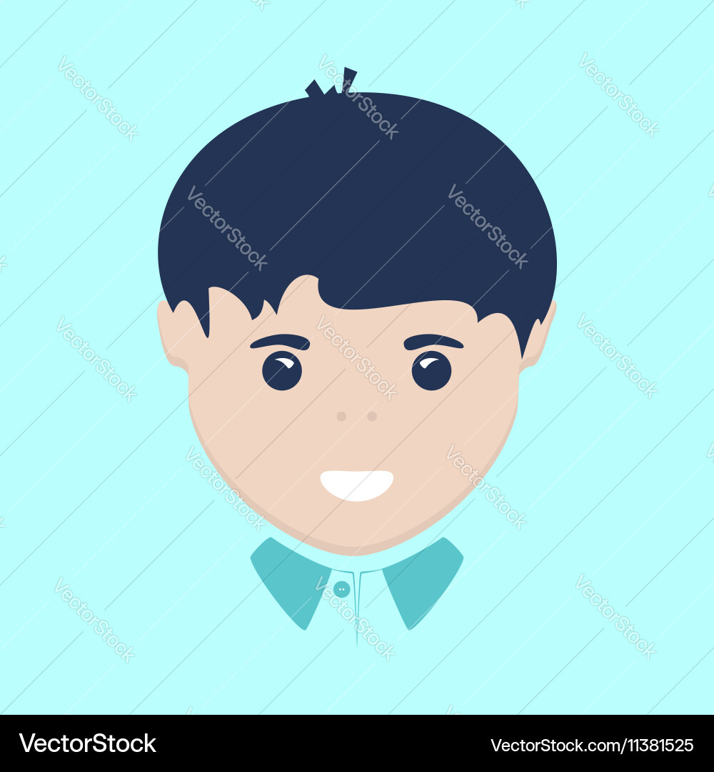 European face isolated Royalty Free Vector Image
