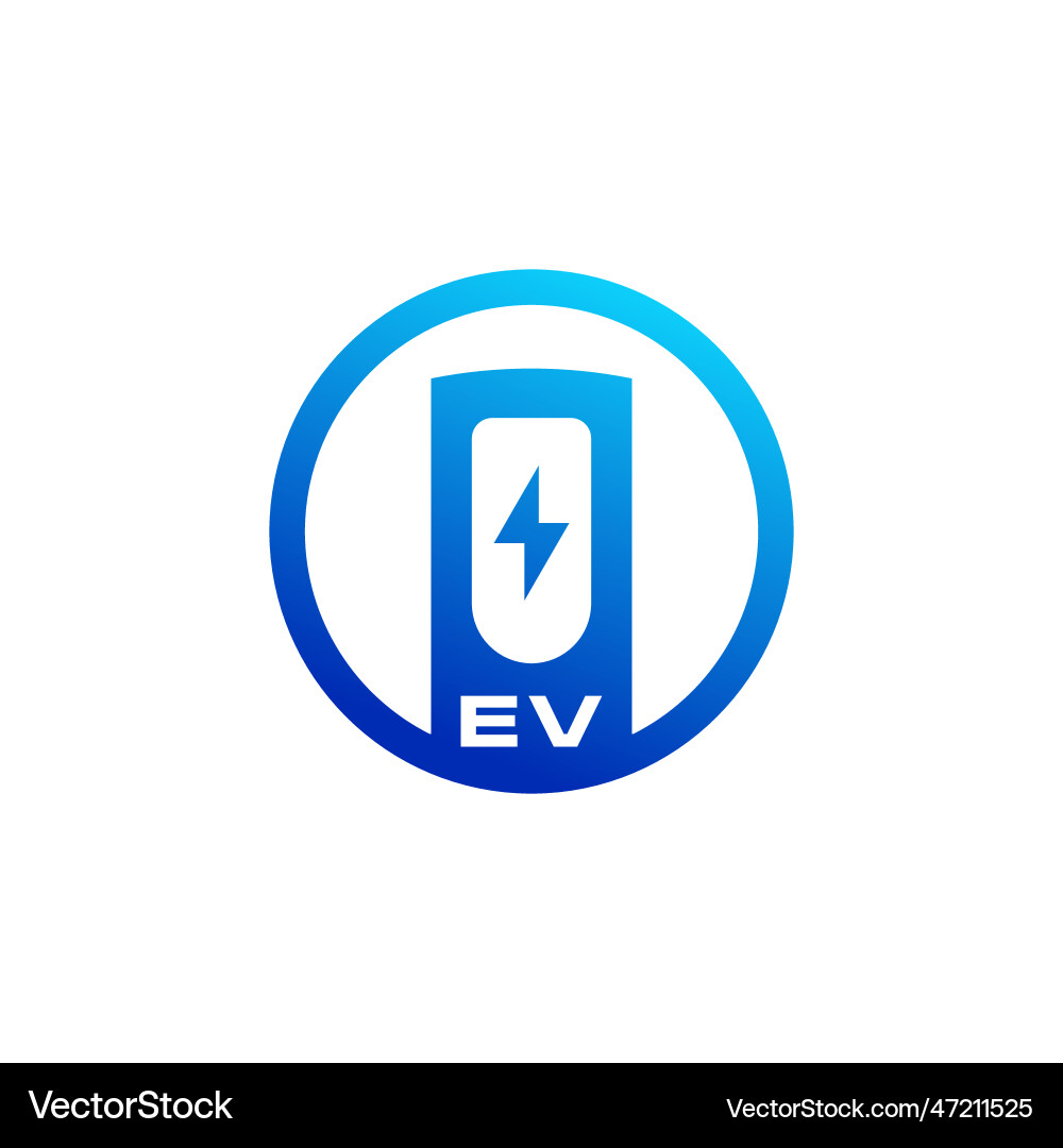 Ev chargers station icon template Royalty Free Vector Image