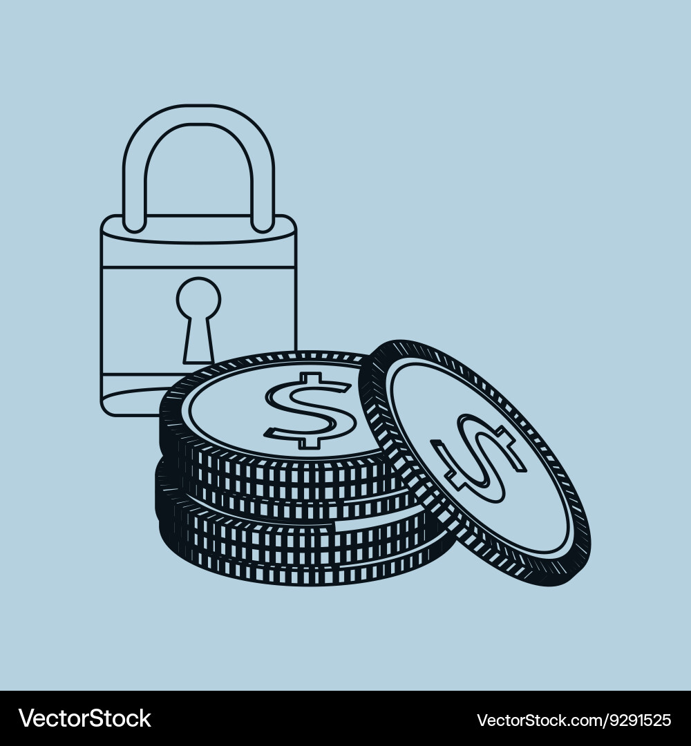 Financial item design money icon flat Royalty Free Vector