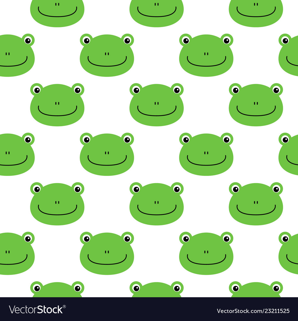 Frog pattern seamless pattern flat frog cartoon Vector Image