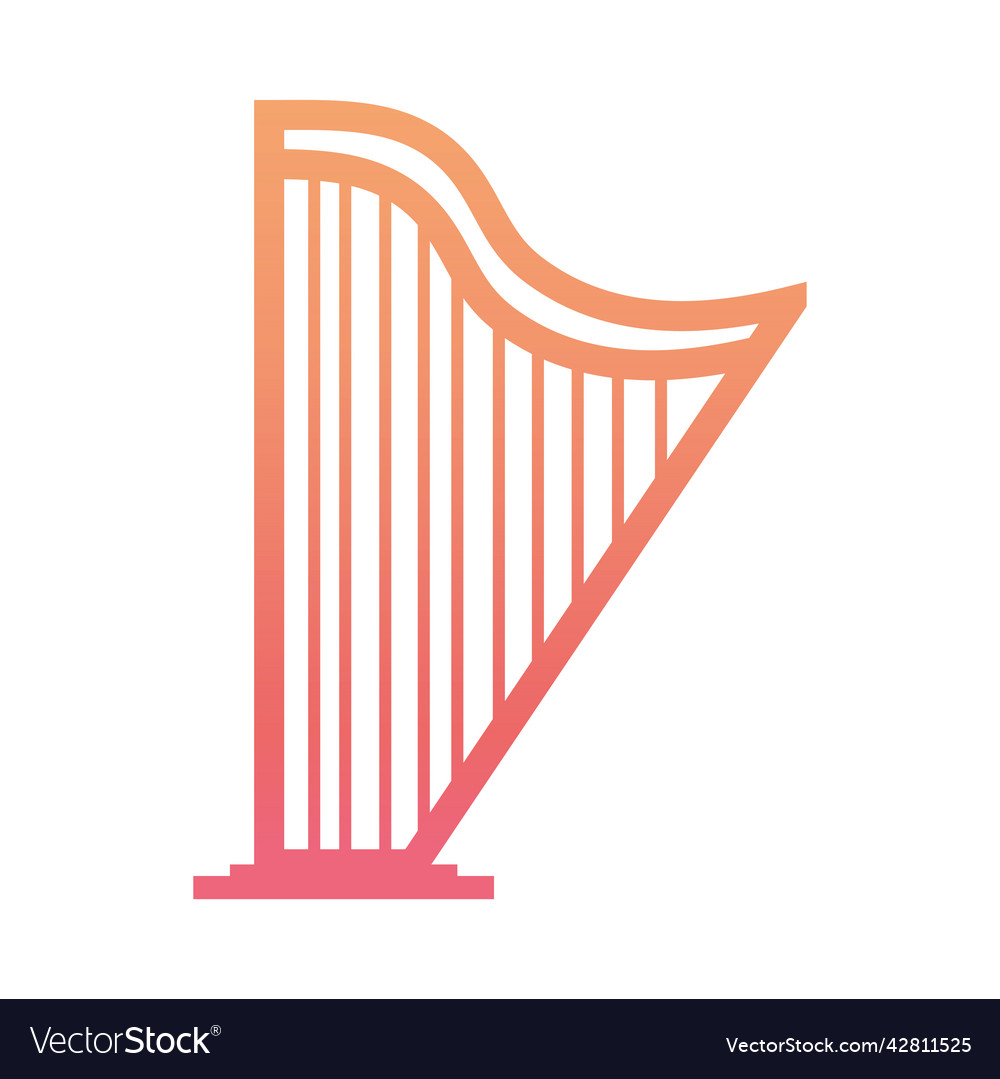 Harp instrument musical Royalty Free Vector Image