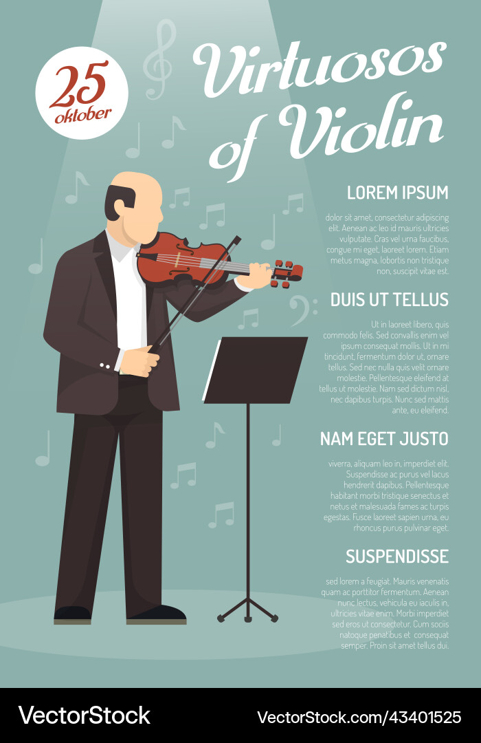 Music advertising poster Royalty Free Vector Image