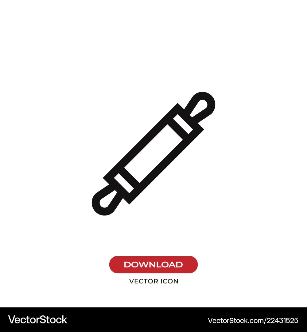 Rolling pin icon Royalty Free Vector Image - VectorStock