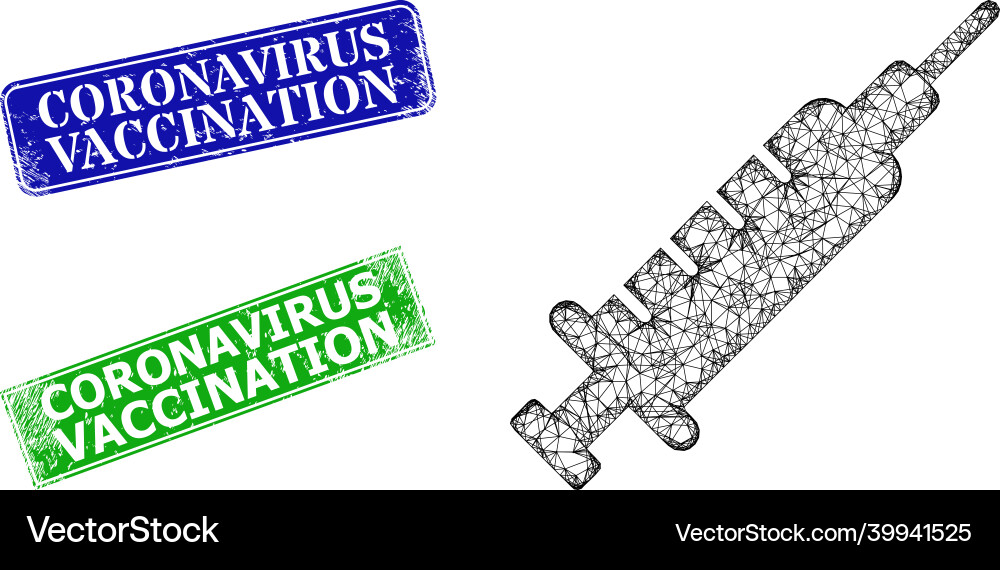Scratched coronavirus vaccination stamp imitations