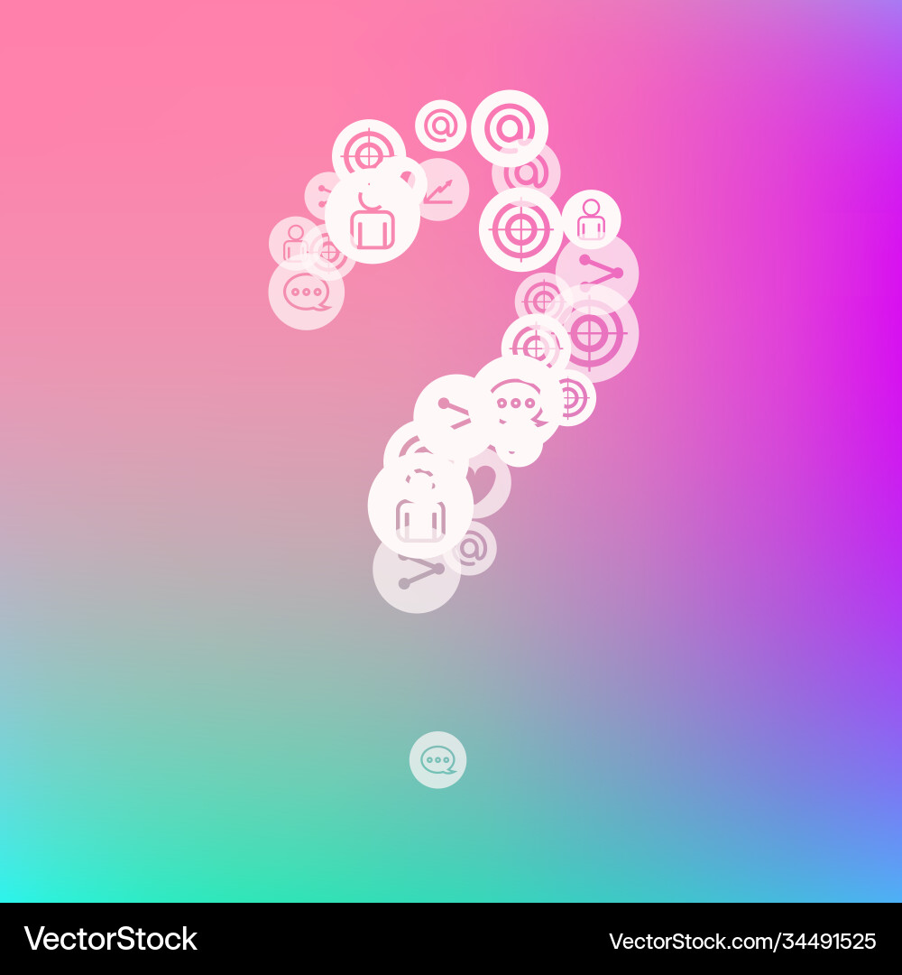 Social media marketing communication networking Vector Image