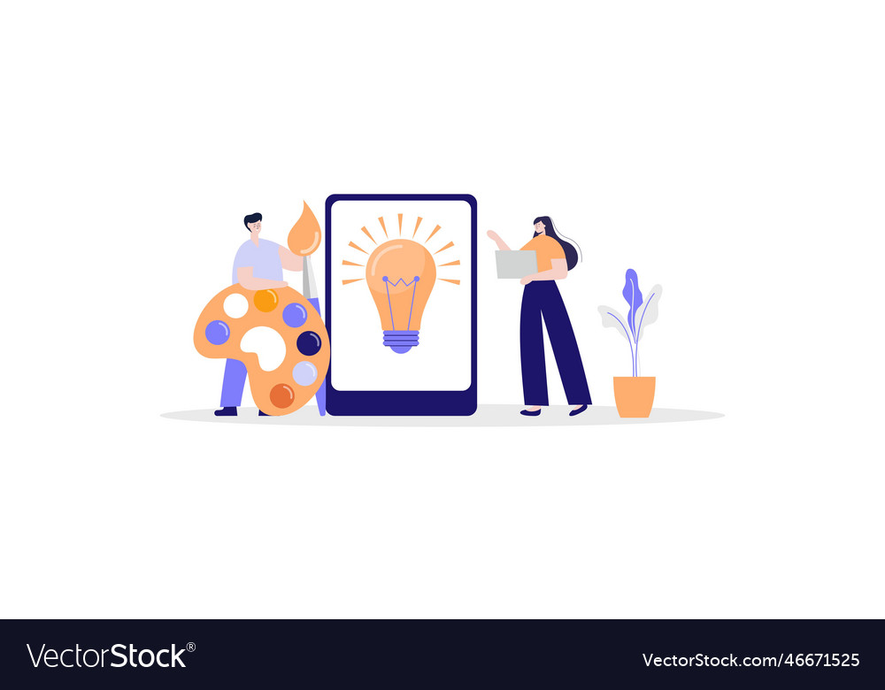 Solution in business solving to look idea concept Vector Image