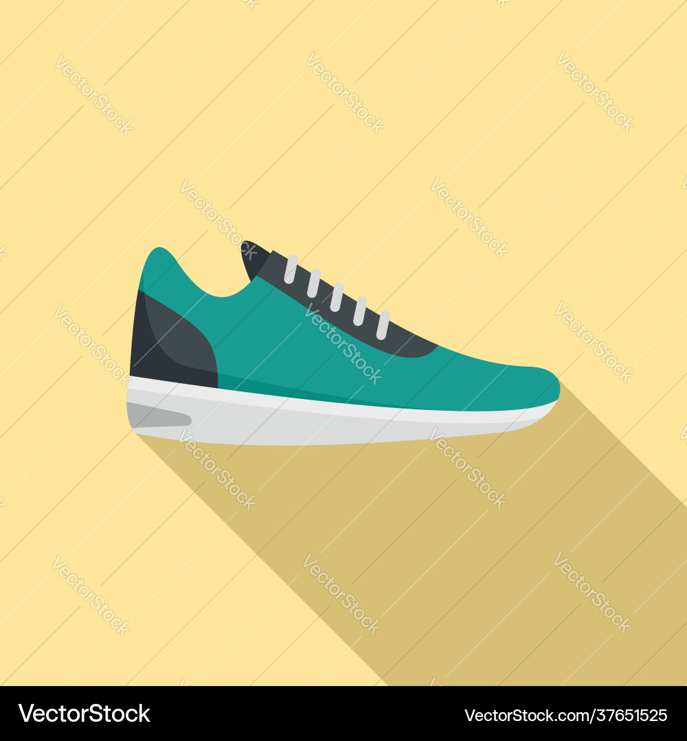 Sport shoe icon flat style Royalty Free Vector Image
