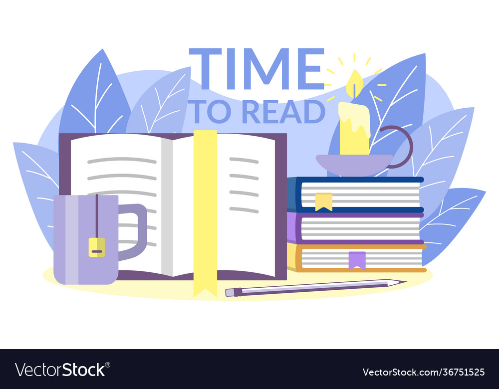 Time to read banner template Royalty Free Vector Image