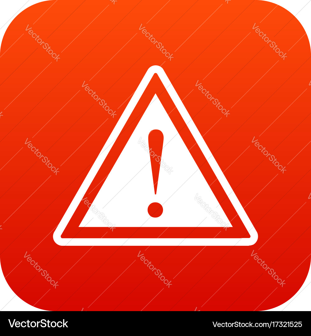 Warning attention sign with exclamation mark icon Vector Image