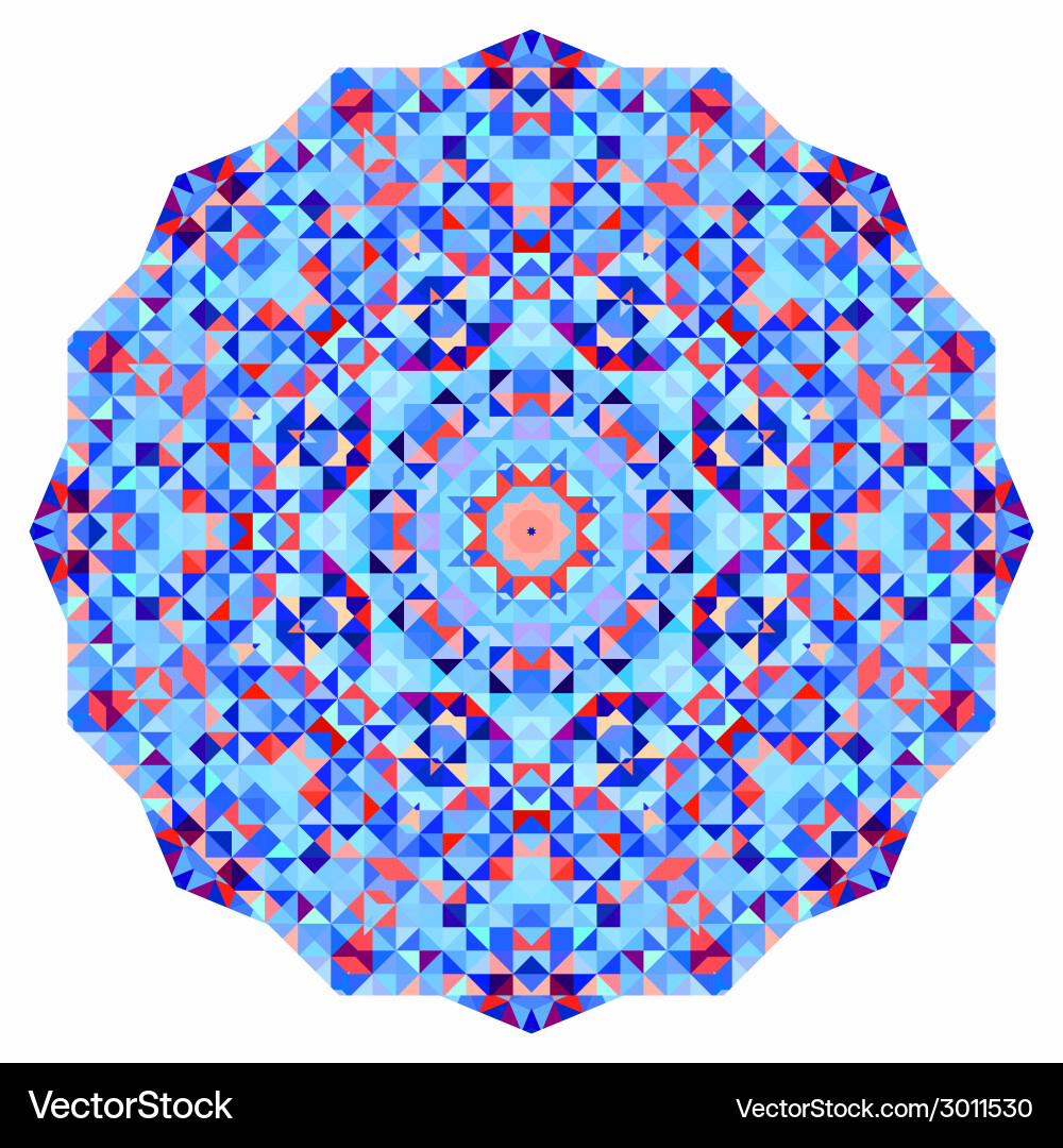 Abstract colorful circle backdrop mosaic round Vector Image