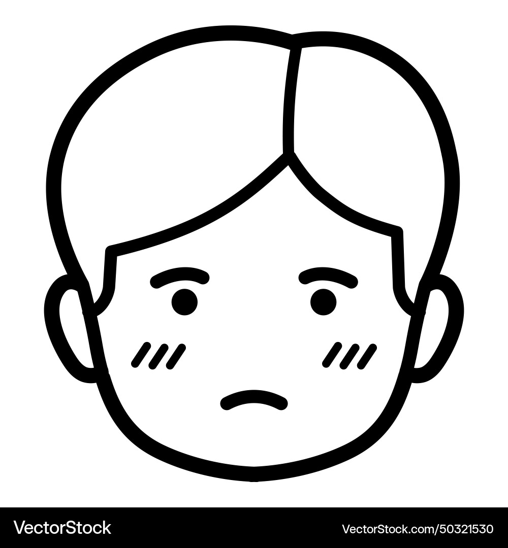Child head flat icon isolated on white background Vector Image