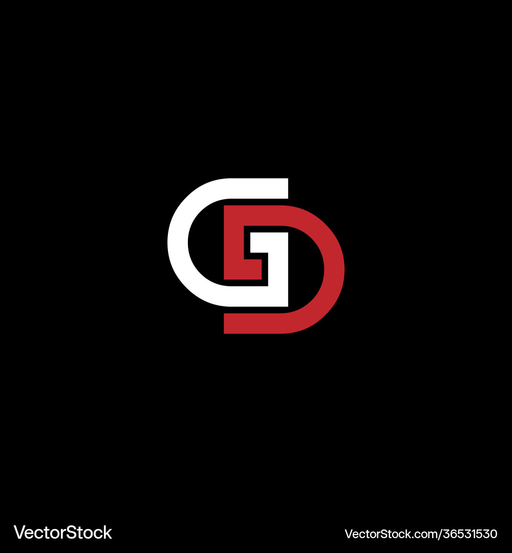 Dg or gd abstract outstanding professional Vector Image