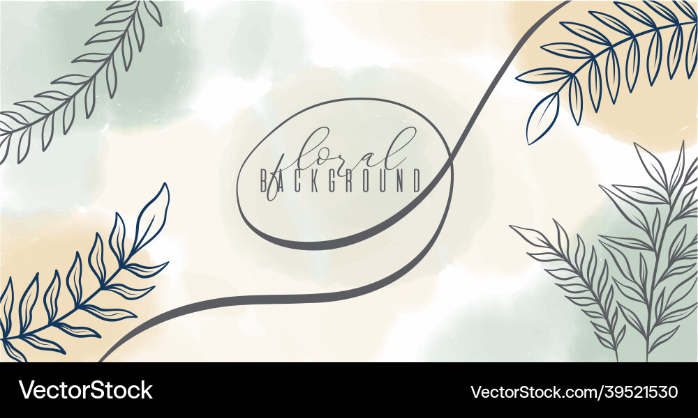 Floral frame horizontal organic design product Vector Image