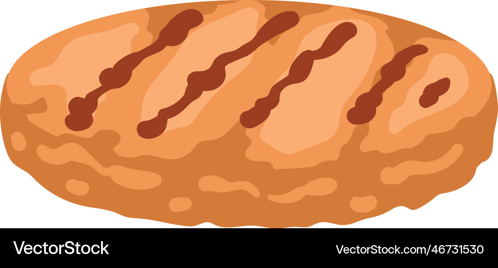 Fresh bread loaf symbolizes healthy Royalty Free Vector