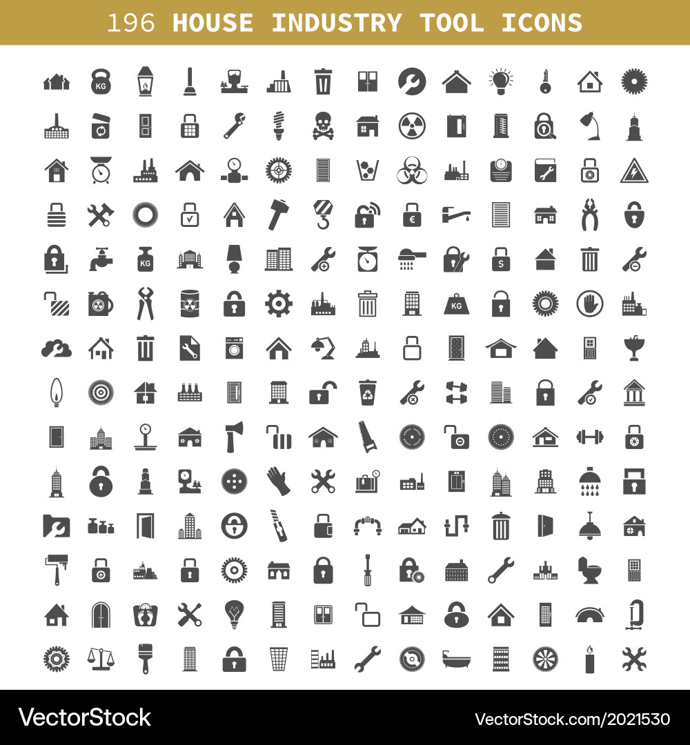 House the industry an icon Royalty Free Vector Image