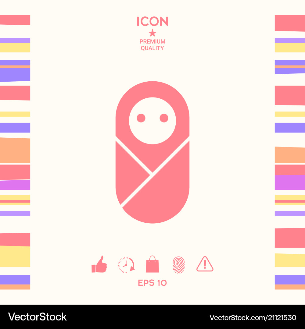 Infant neonate newborn icon Royalty Free Vector Image