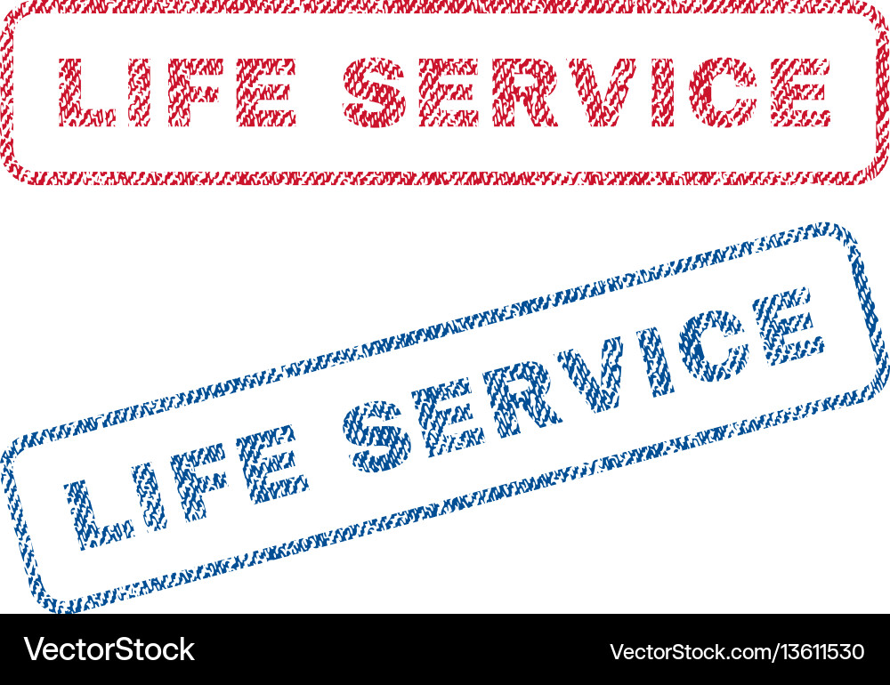 Life service textile stamps Royalty Free Vector Image