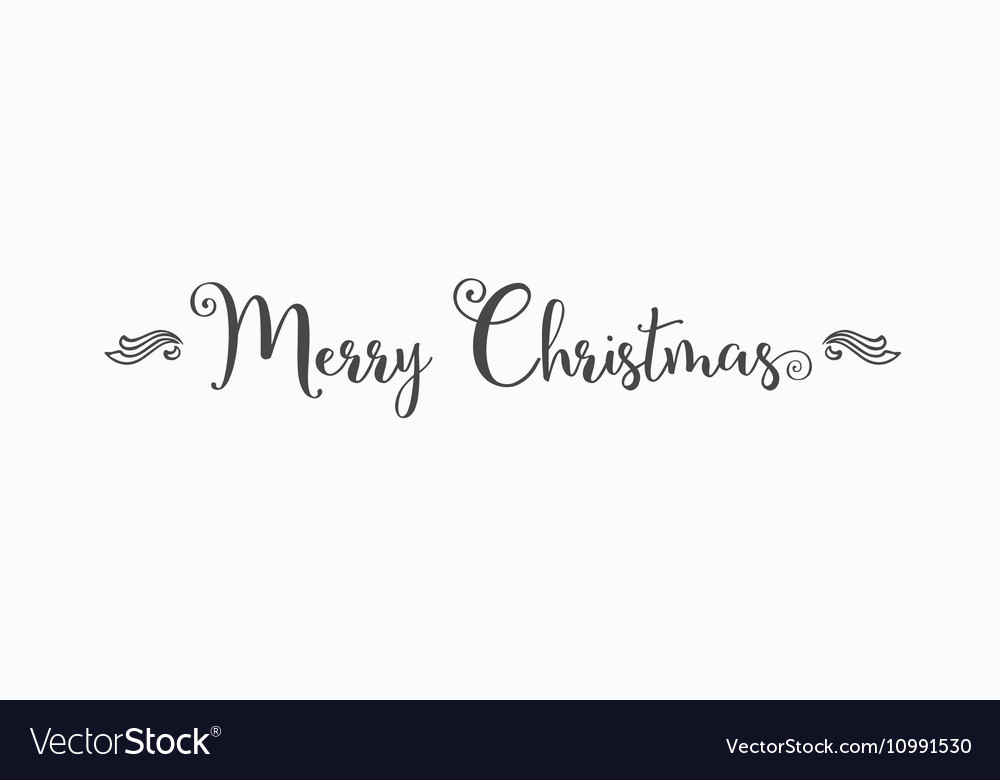 Merry christmas lettering typography handwriting Vector Image Merry christmas lettering typography handwriting Vector Image