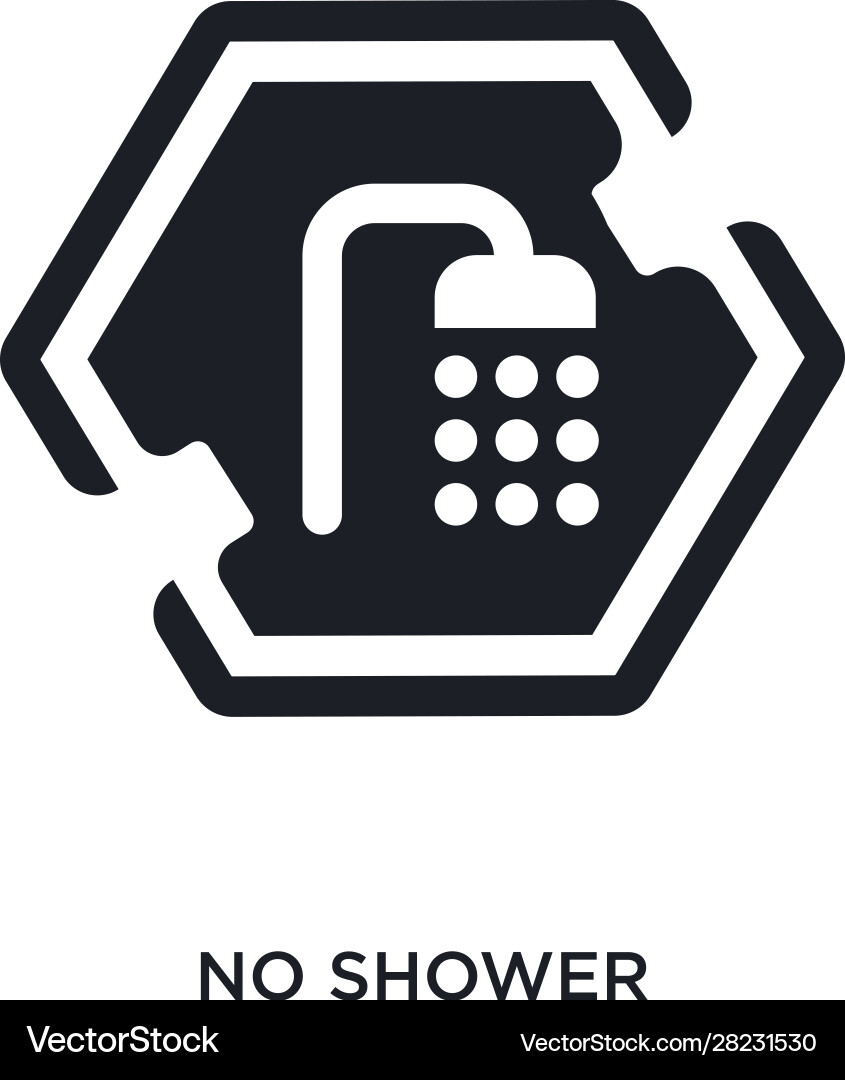 No shower isolated icon simple element from signs Vector Image