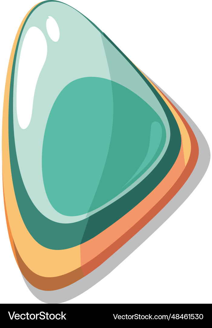 Play button in cartoon game style glossy Vector Image