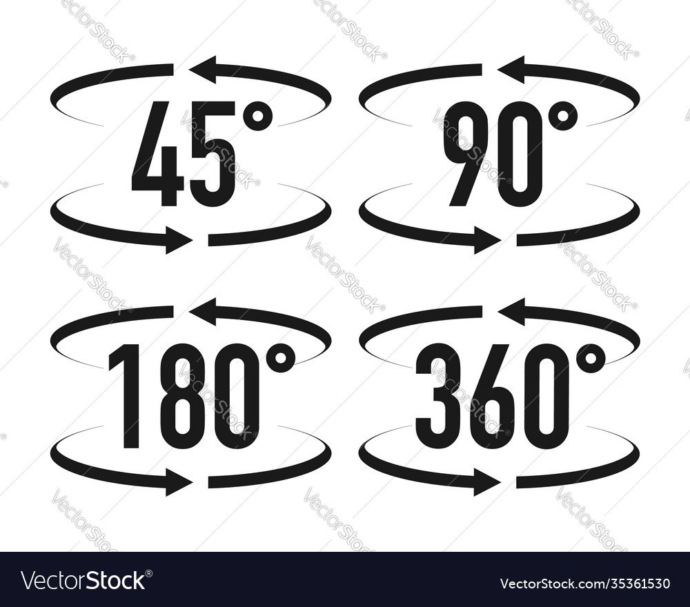 Signs with arrows to indicate rotation Royalty Free Vector