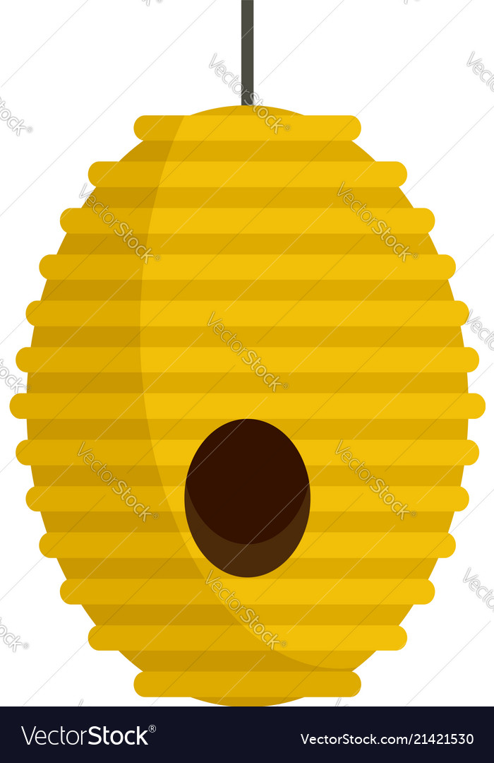 Tree bee house icon flat style Royalty Free Vector Image Tree bee house icon flat style Royalty Free Vector Image
