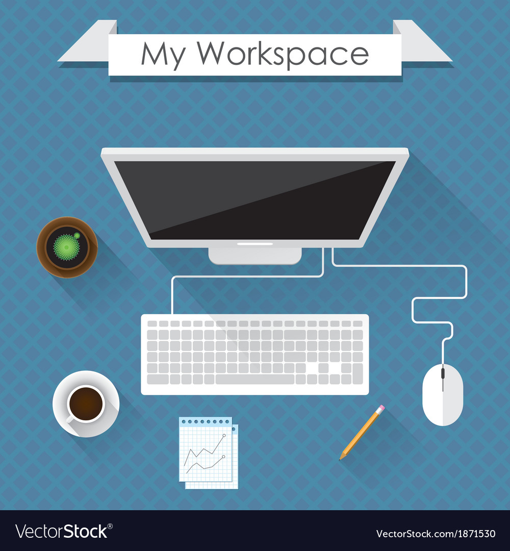 Workspace Royalty Free Vector Image - VectorStock