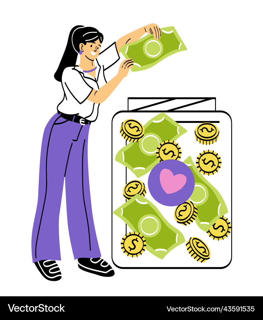Charity and donation concept Royalty Free Vector Image