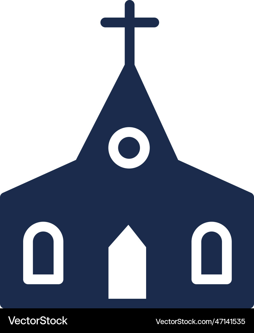Church icon filled icon from happy easter Vector Image