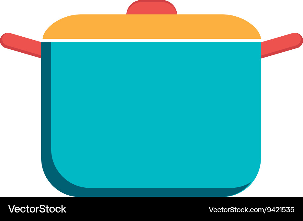 Colorful cooking pan graphic Royalty Free Vector Image