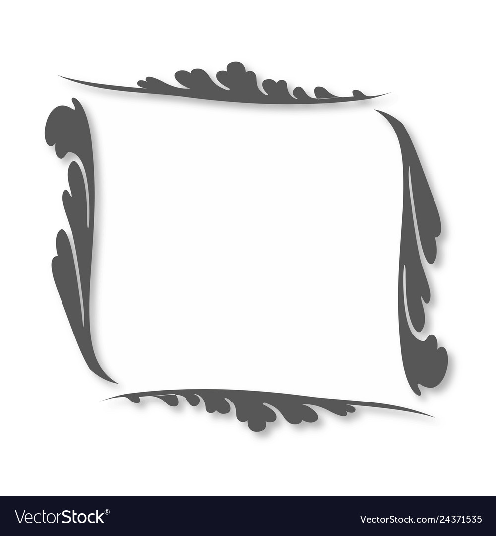Frame patterns with shadow Royalty Free Vector Image