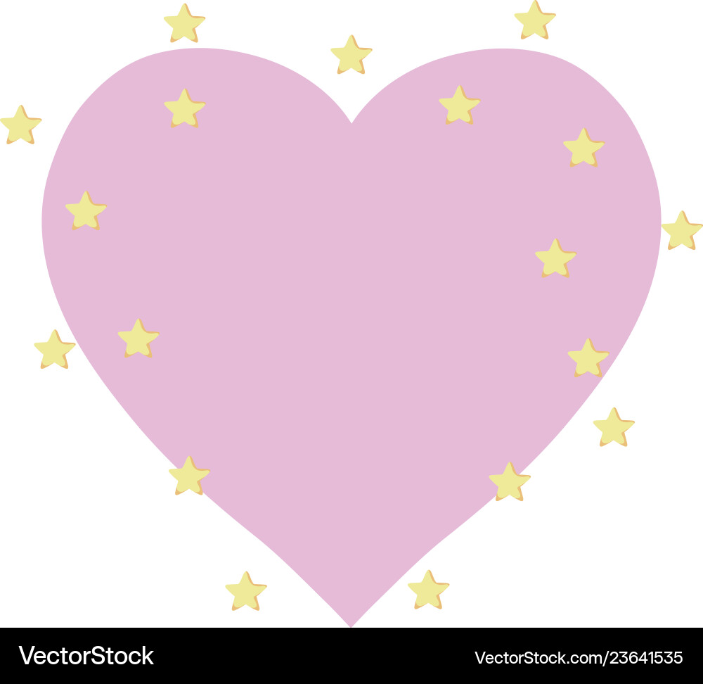 Heart and stars design Royalty Free Vector Image