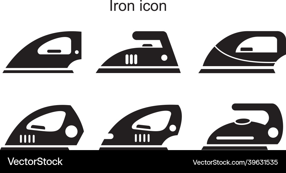 Iron icon template black color editable Royalty Free Vector