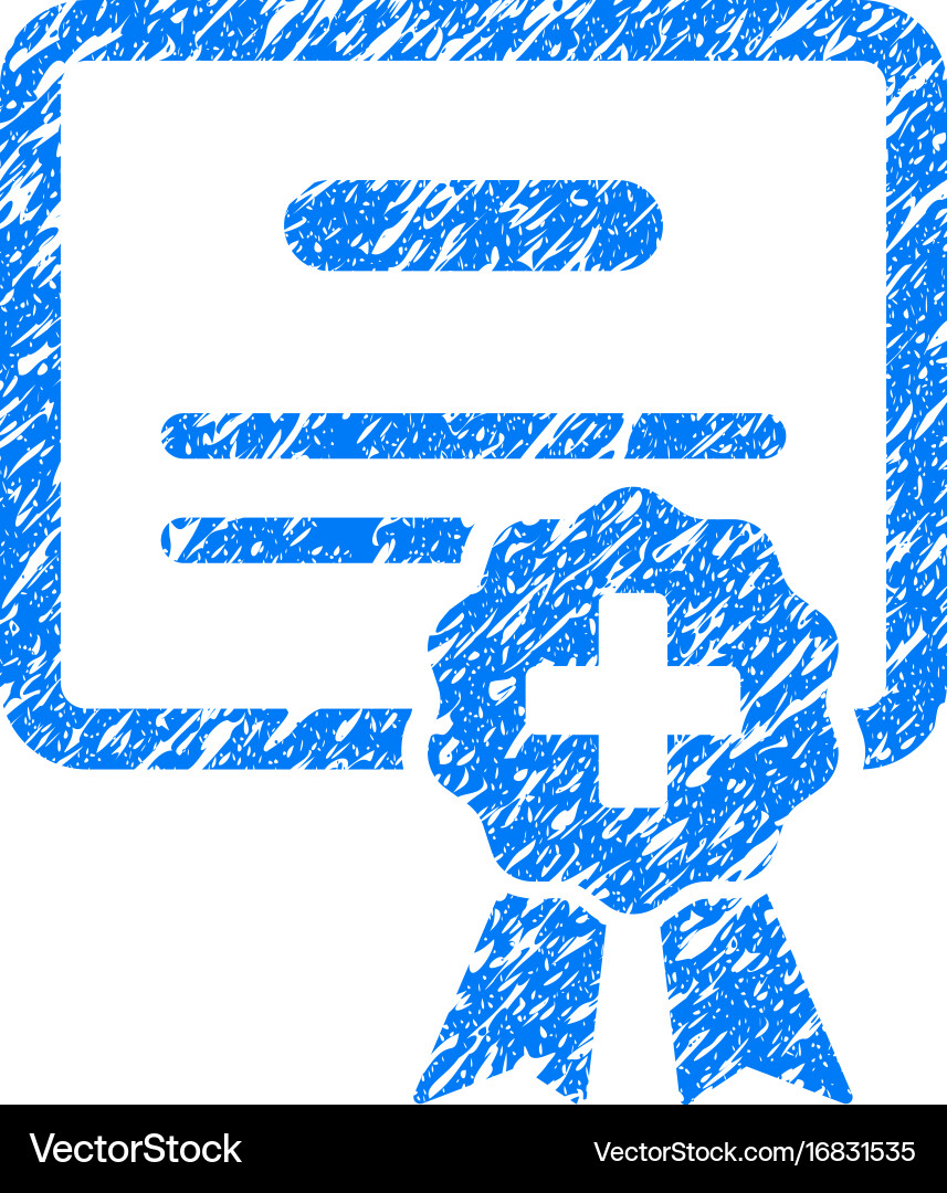 Medical certification grunge icon Royalty Free Vector Image