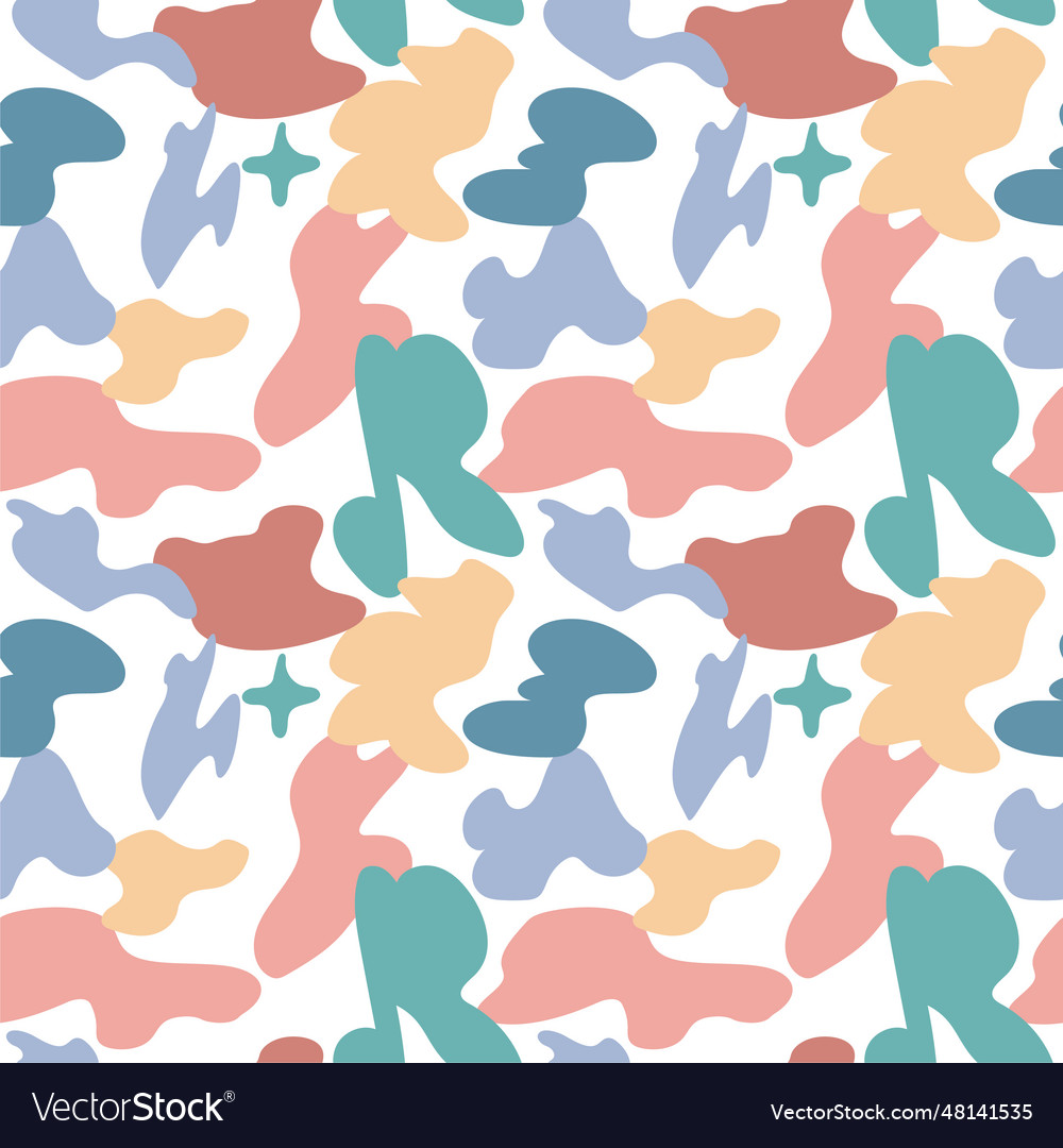 Seamless pattern multicolored abstract spots Vector Image