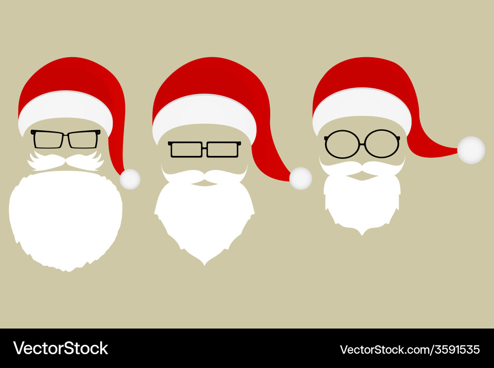 Set of patterns santa claus Royalty Free Vector Image
