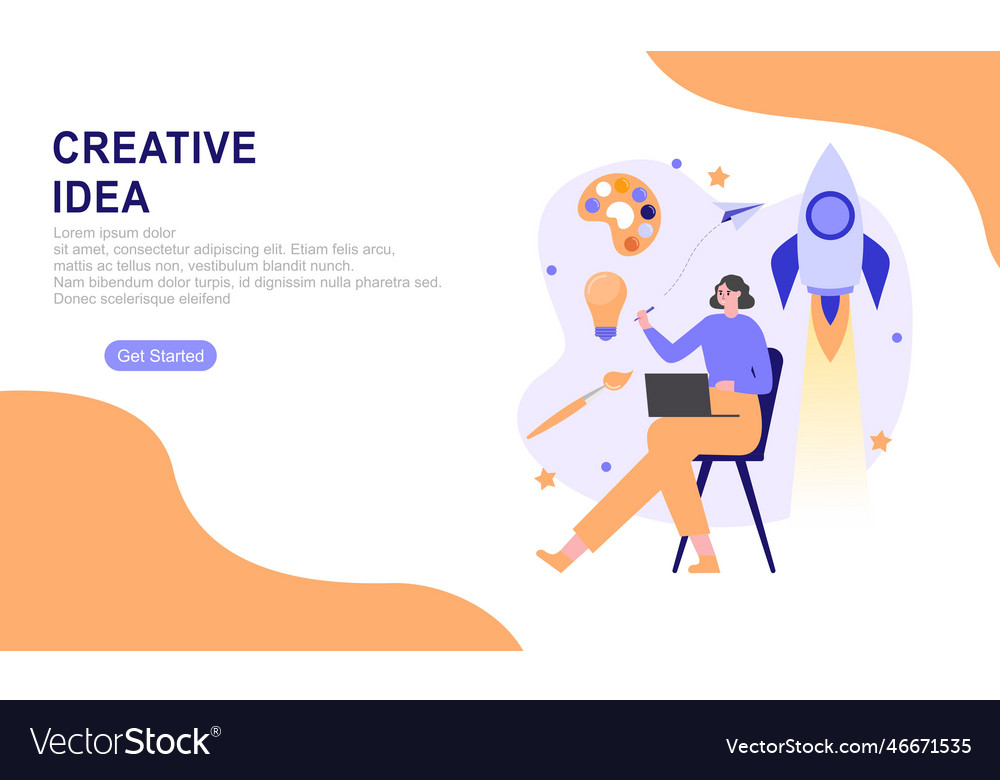 Solution in business solving to look idea concept Vector Image