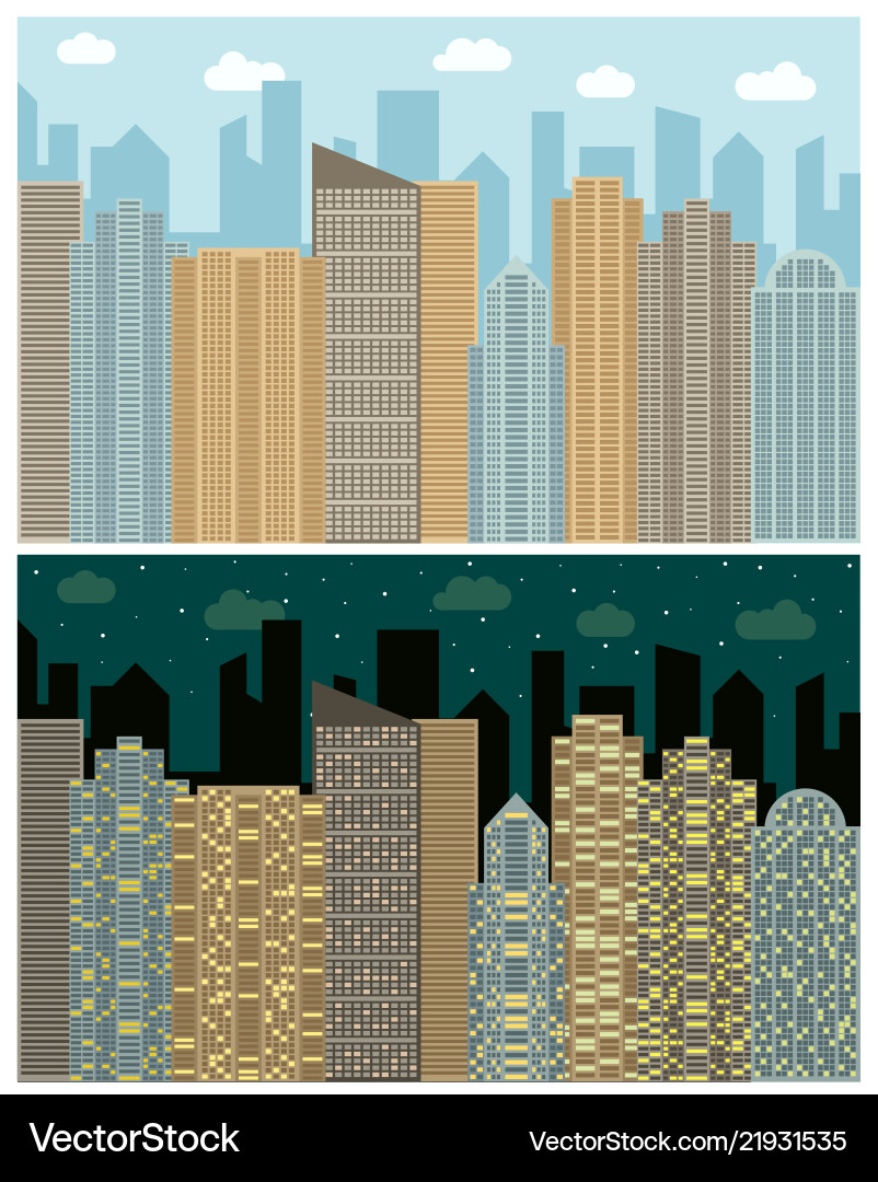 Street view with cityscape Royalty Free Vector Image