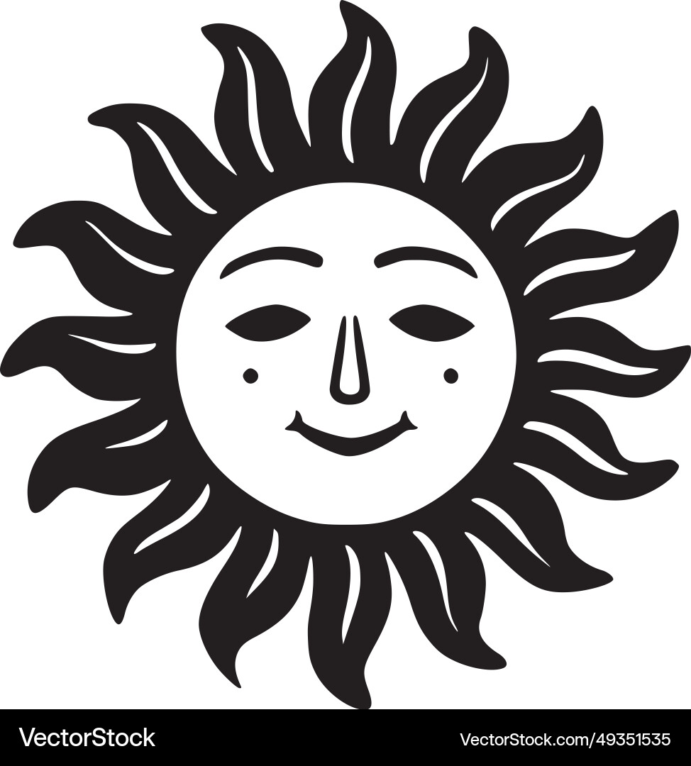 Sun - minimalist and simple silhouette Royalty Free Vector