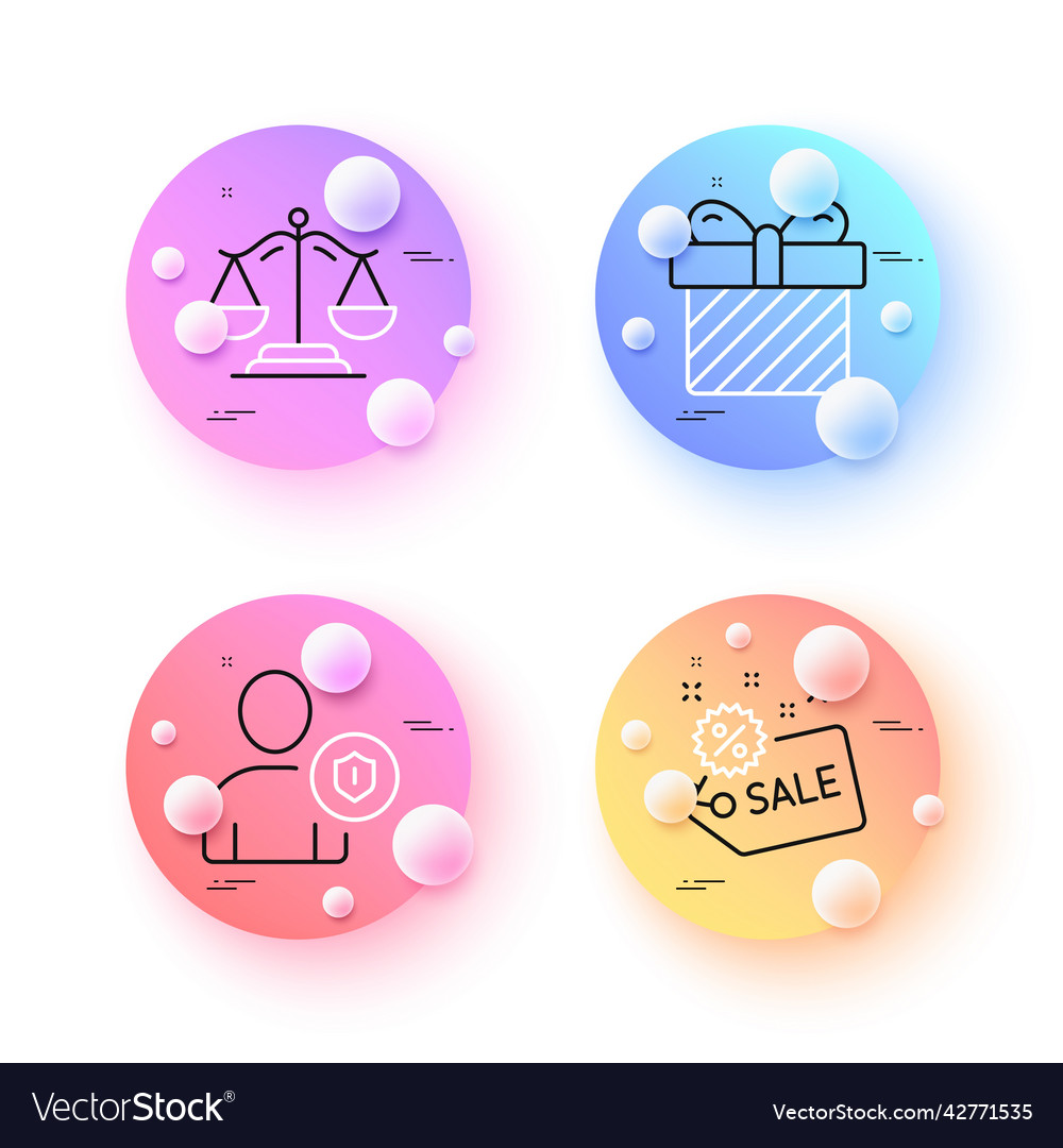 Surprise security and justice scales minimal line Vector Image Surprise security and justice scales minimal line Vector Image